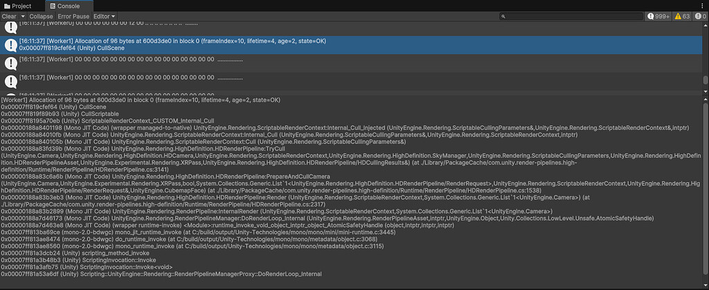 Rendering seems to cause memory leaks. Constant warnings - Unity Engine - Unity Discussions