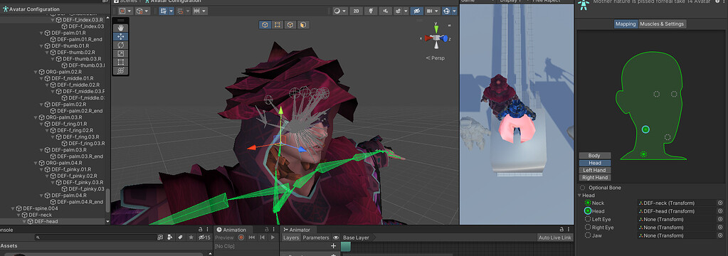 rigify models face weighting causing problems / how to handle faces on humanoid rigs? - Unity ...
