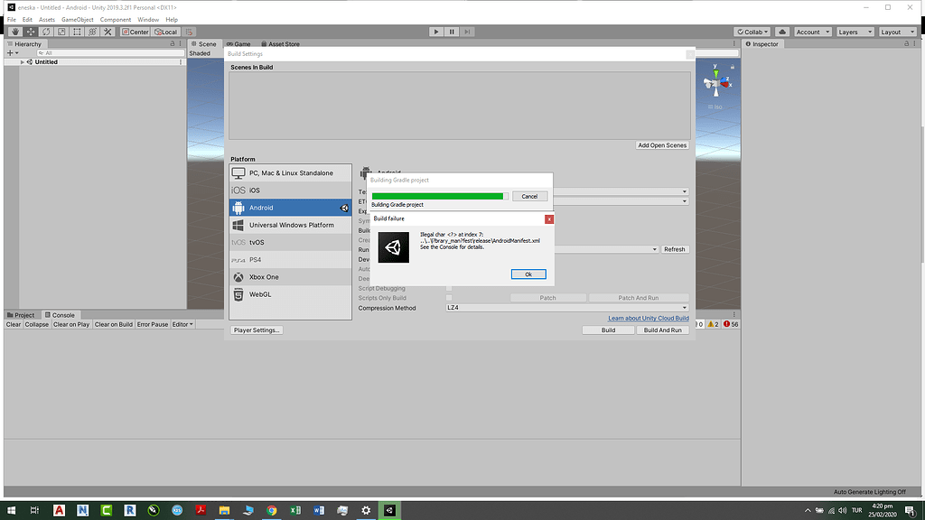 Unity To Android Build Problem Unity Engine Unity Discussions