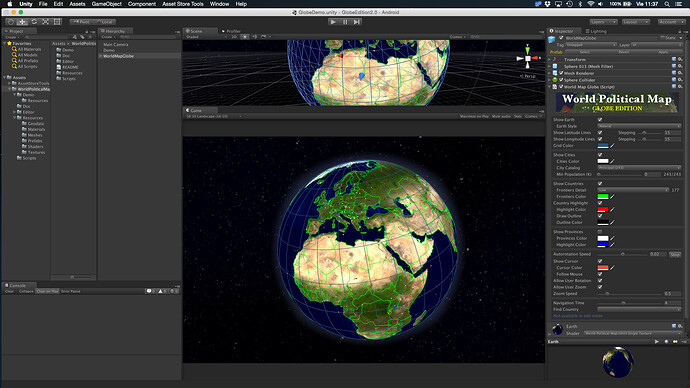 [WIP] World Political Map - Globe Edition - Community Showcases - Unity ...