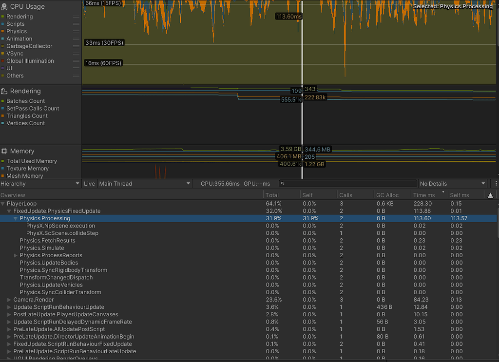 Why my Physics.Processing takes 100ms? Here are my scene stats. - Unity ...