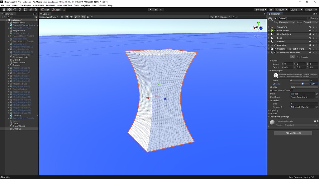 Blendshape made in Editor works in Scene but not from a Prefab? - Unity Engine - Unity Discussions