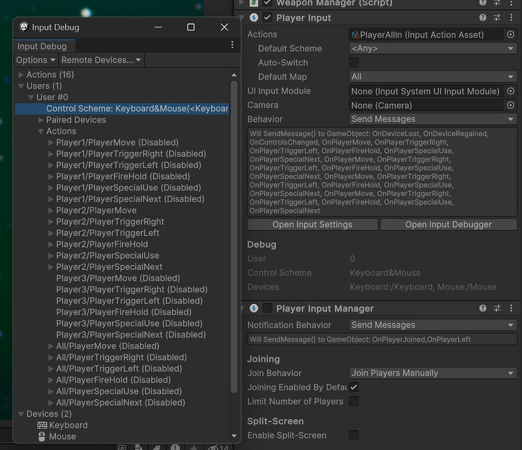 New input, two players 1st with wasd and 2nd with cursor: on some pcs 2nd not working - Unity ...