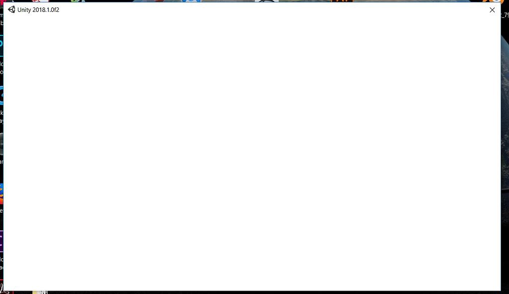 Unity Recent Projects dialog blank. Unity 2018.1 Same with 2017.1.3 ...