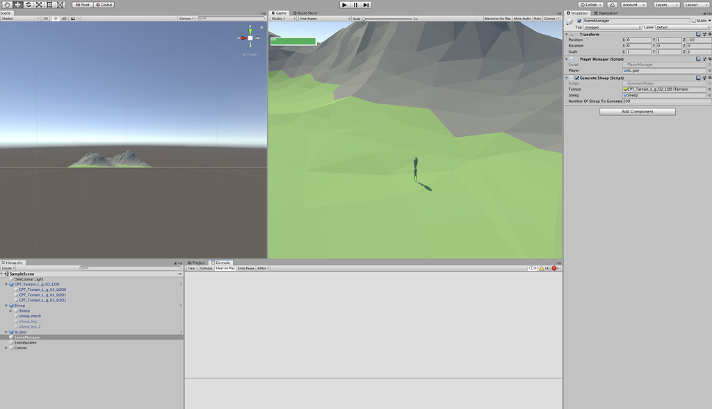 Getting height from prefab Terrain asset to place generated objects ... Getting height from prefab Terrain asset to place generated objects ...