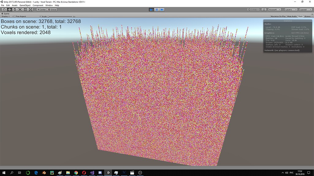 Drawing 70 Million Cubes With 40 Fps Unity Engine Unity Discussions 6124