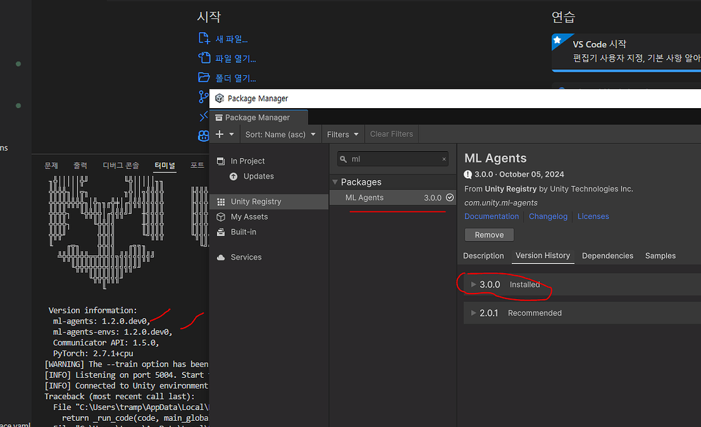 Ml-agent python != unity package version - Unity Engine - Unity Discussions