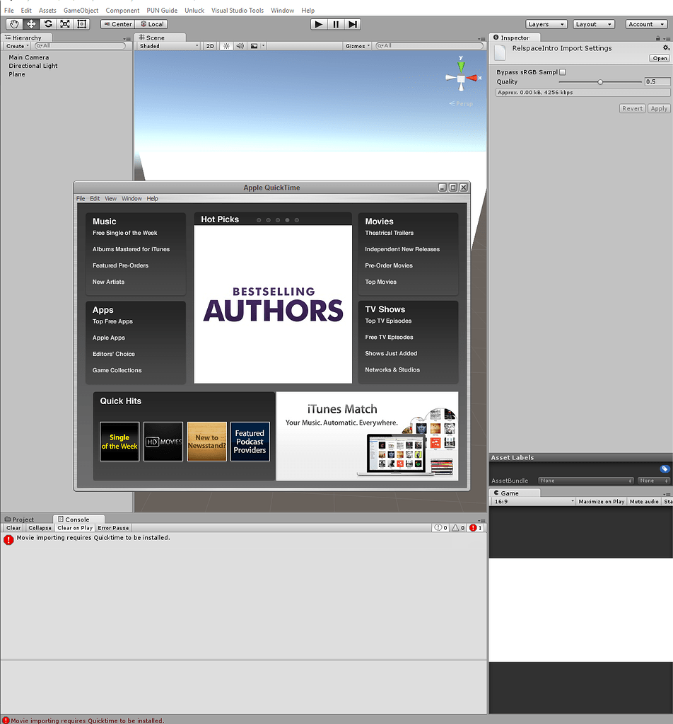 Video, QuickTime, and Windows 10 - Unity Engine - Unity Discussions
