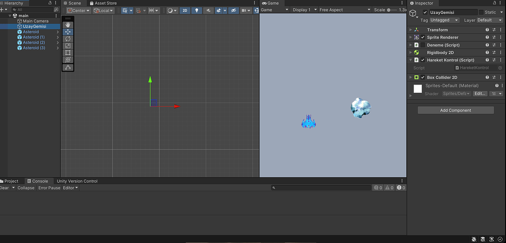 The Scene screen does not display the objects with .png extension that I added to the project ...