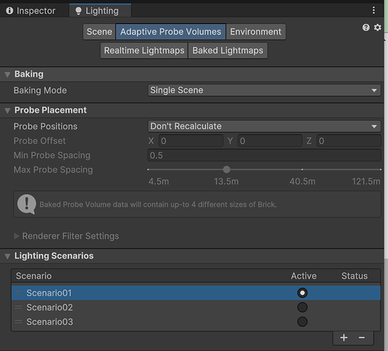 What render settings when using adaptive probe volumes? - Unity Engine - Unity Discussions