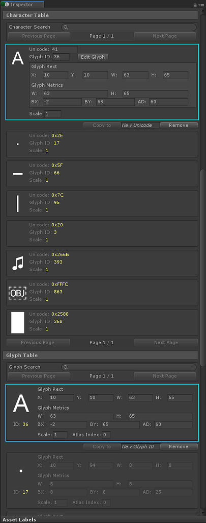 New Character & Glyph Tables - Unity Engine - Unity Discussions