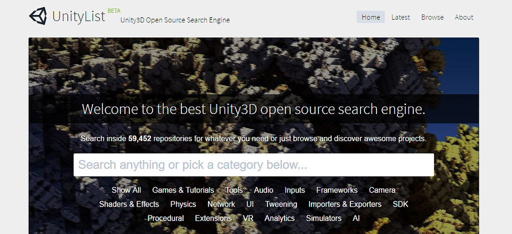 I created a Search Engine for Open Source Unity3D Projects - News ...