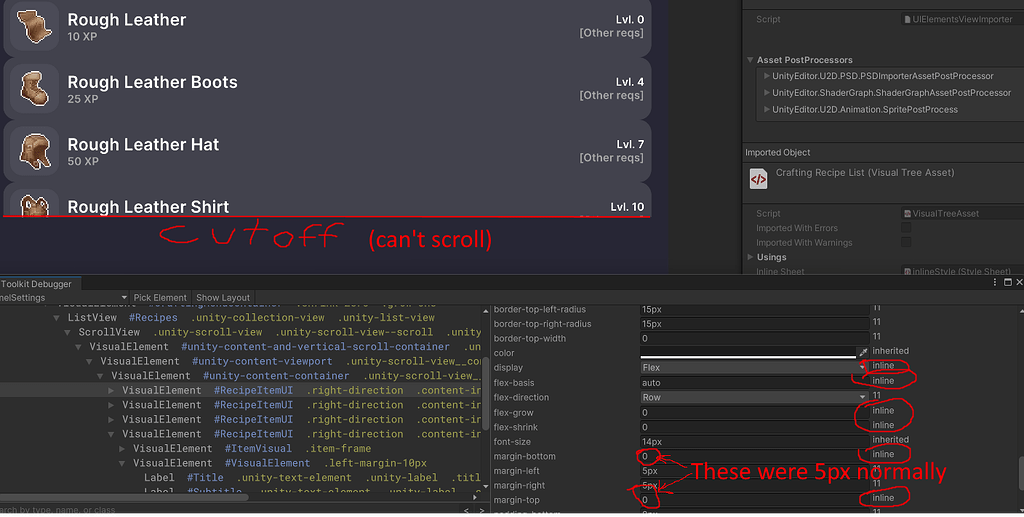 ListView sets inline styled on items in it.. How to stop that? - Unity ...