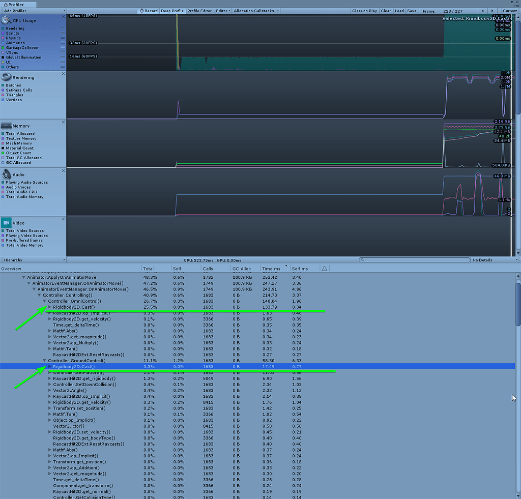 Optimizing Frequent Rigidbody2dcast Calls Unity Engine Unity Discussions 