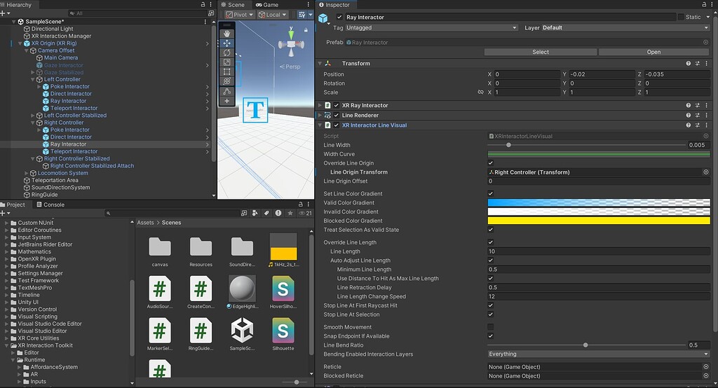 Why does the controller emit two rays - Getting Started - Unity Discussions