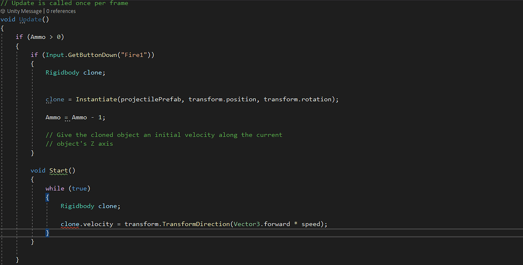 How To Make A Instantiated Object Forever Move Along The Z Axis Unity3d Unity Engine Unity