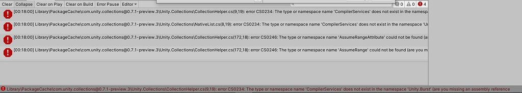 4 Errors after downloading DOTS Packages [Solved] - Unity Engine - Unity Discussions