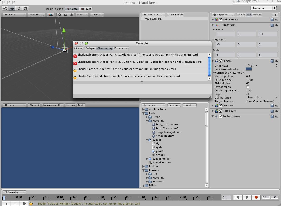 No Output In Scene Or Game View Unity Engine Unity Discussions