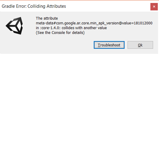 Android build error with ArCore - Unity Engine - Unity Discussions