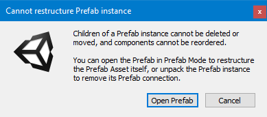 How to detect whether a prefab instance is restructurable? - Unity Engine - Unity Discussions