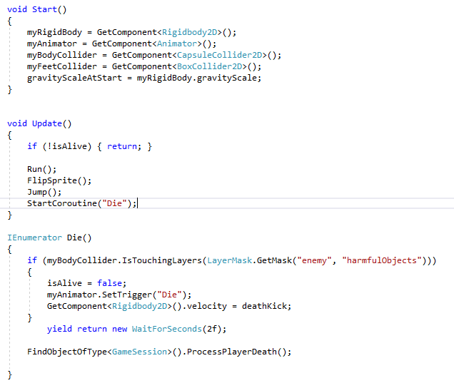 Help delay my death function! - Unity Engine - Unity Discussions