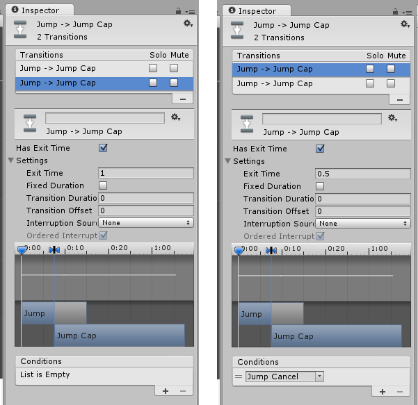Exit Mecanim State After Exit Time Or With Interruption And Exit Time ...