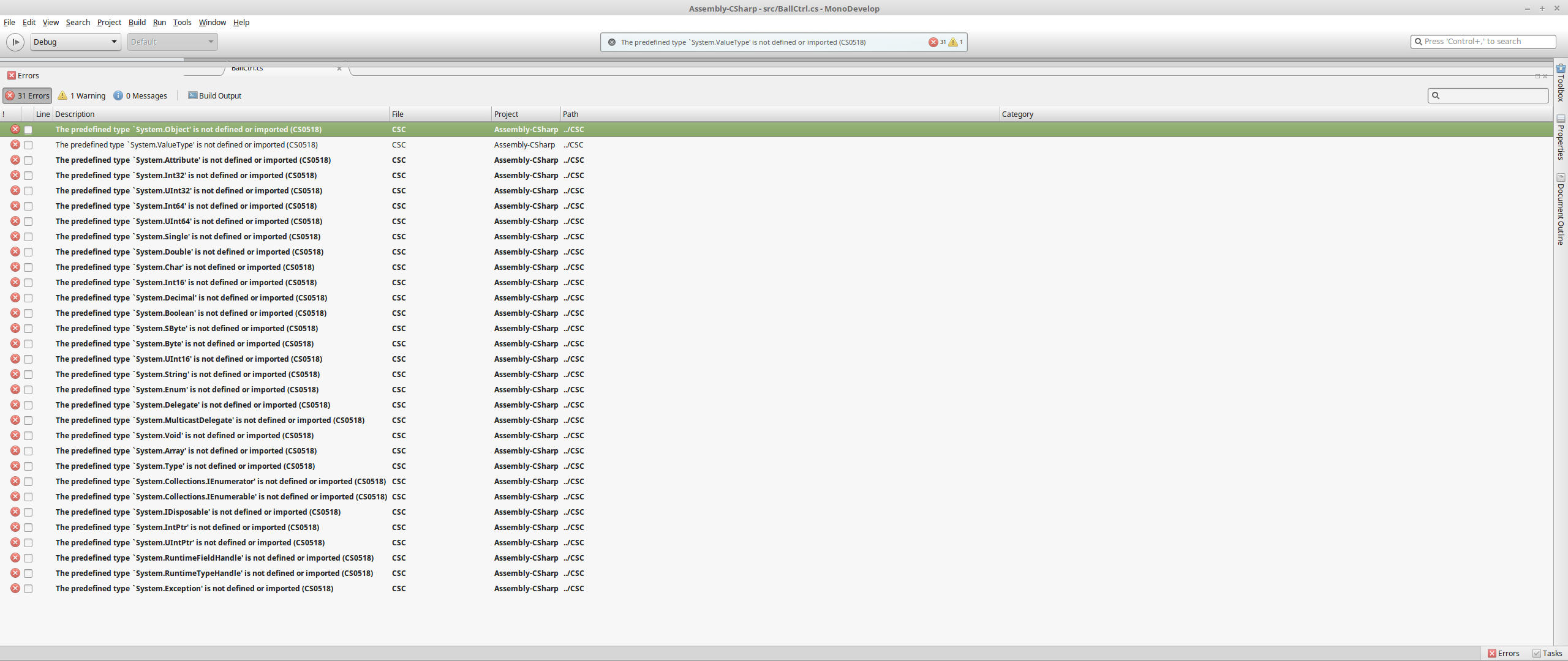 Monodevelop Build Errors Error Cs0518 Unity Engine Unity Discussions