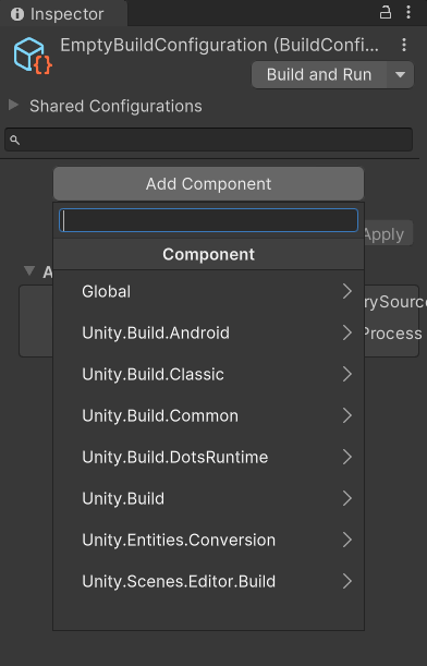 Search view components display improperly when clicking Add Component on a build configuration ...