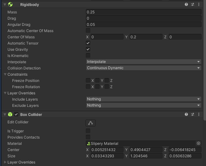 Rigidbody with configurable joint gets stuck in any collider - Questions & Answers - Unity ...