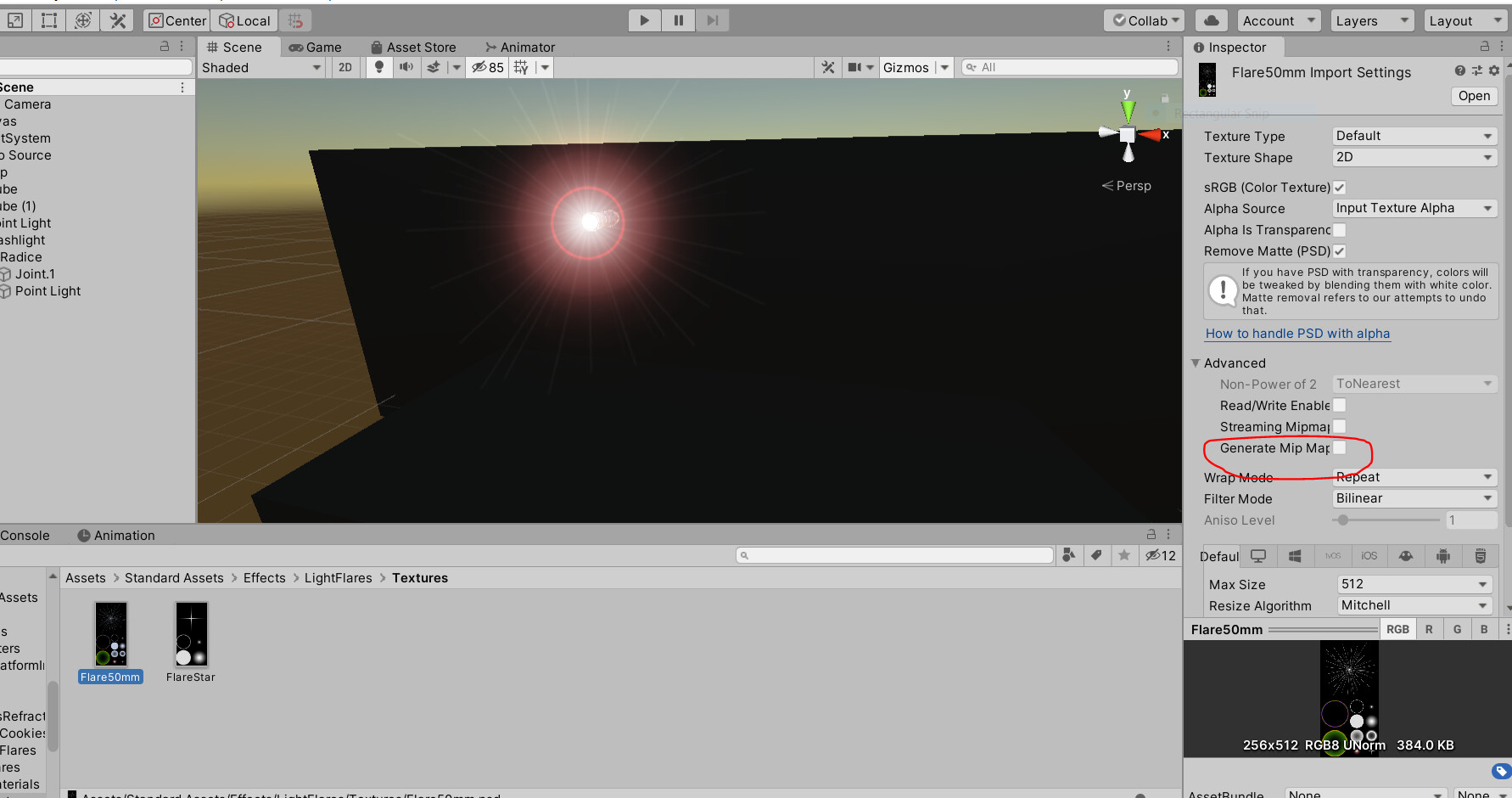Lens Flare texture edge visible? only iOS, not android - Questions ...