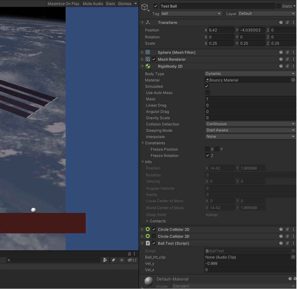 2d Rigidbody Stops On Collision If Velocity Smaller Than 1 Questions And Answers Unity Discussions 3052