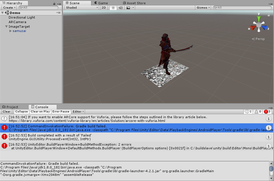 Unityvuforia Ar Not Working Unity Engine Unity Discussions