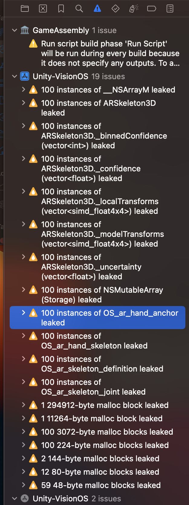 Hand anchor allocations causing Out of Memory Crash - Unity Engine - Unity Discussions