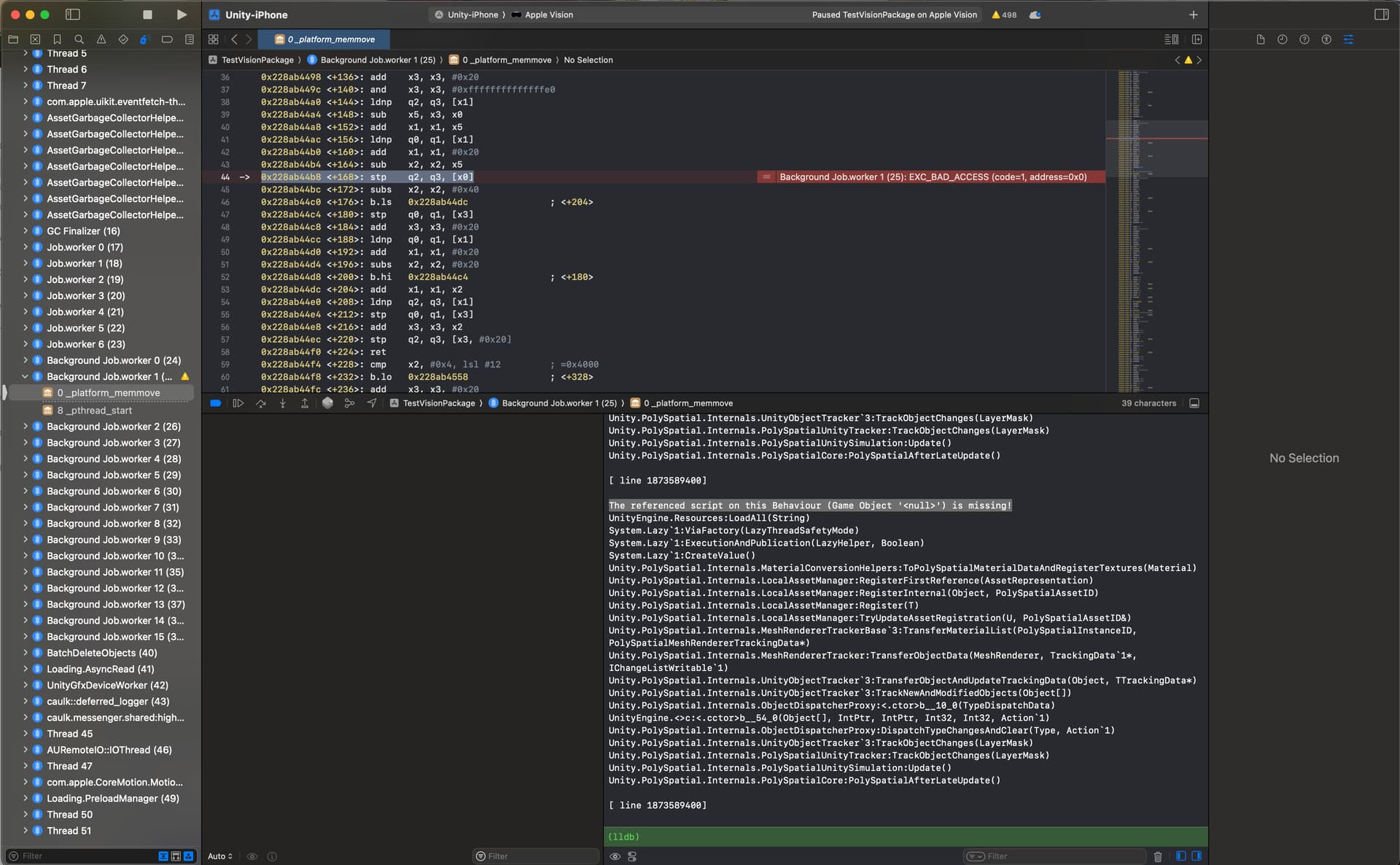 Enabling The Mesh Manager Causes A Crash The App On Device Unity