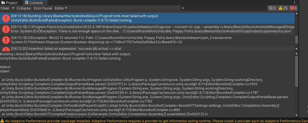 I Am Trying To Build My Project For Andriod Platform And It Gives Build Errors Always 