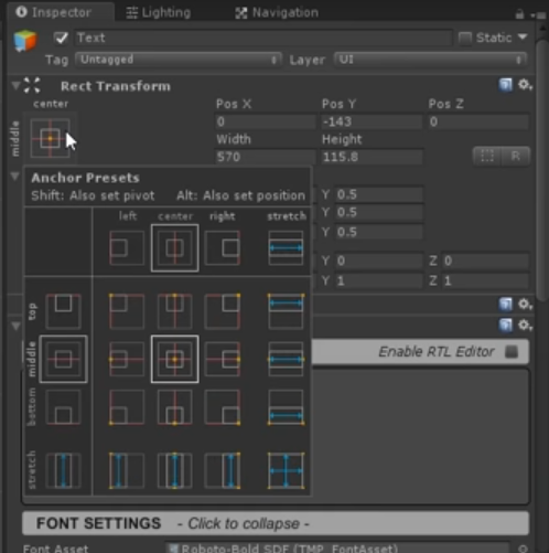 [solved] Can T Set Recttransform Unity Engine Unity Discussions