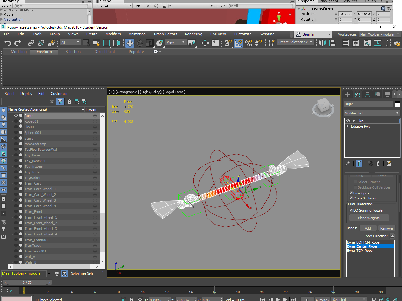 rope basic bones in max , trying to use physics - Unity Engine - Unity Discussions