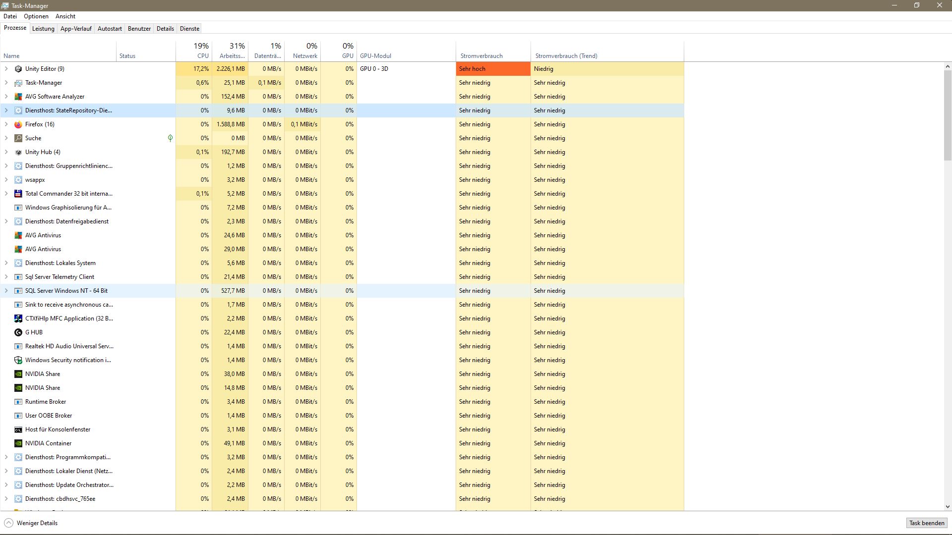TaskManager tells me, the energy cost is very high by the editor - News & General Discussion ...