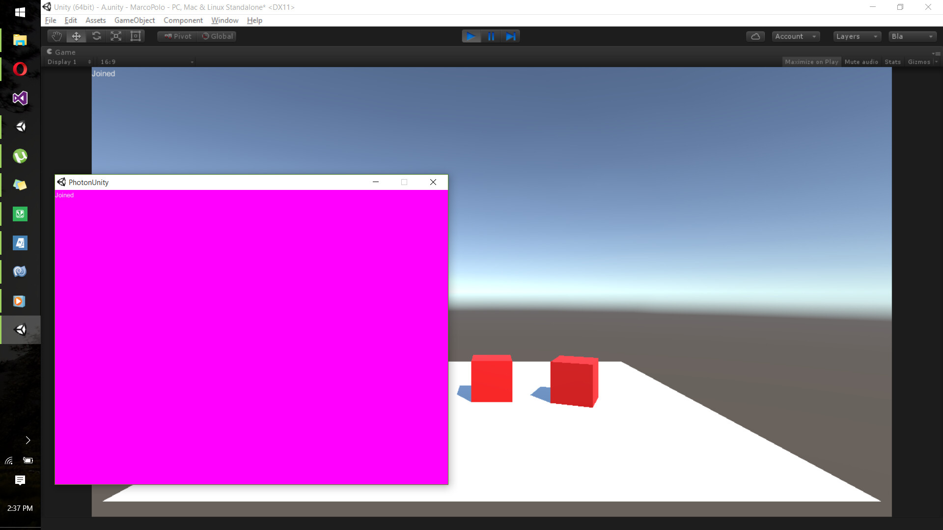I M Learning Photon Unity Network Everything Is Okay But I Get This Pink Screen Error In The