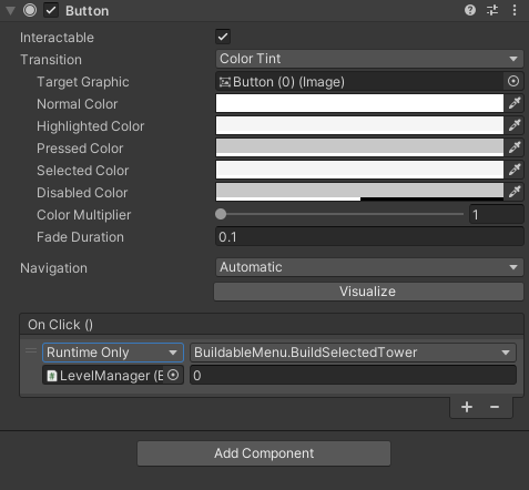 Method called by UI button fails but works when called from script ...