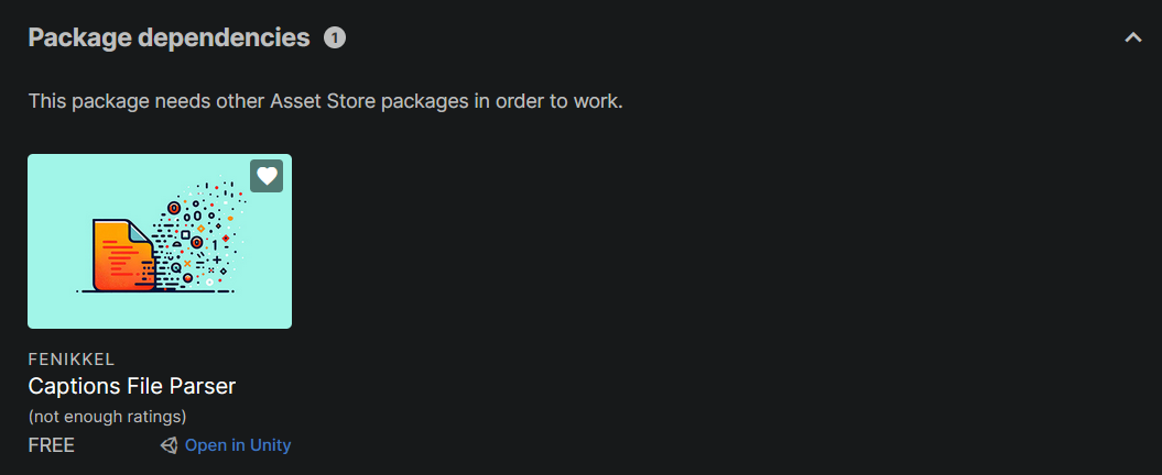 Adding a dependency to an asset store product in a project's manifest.json? - Unity Engine ...