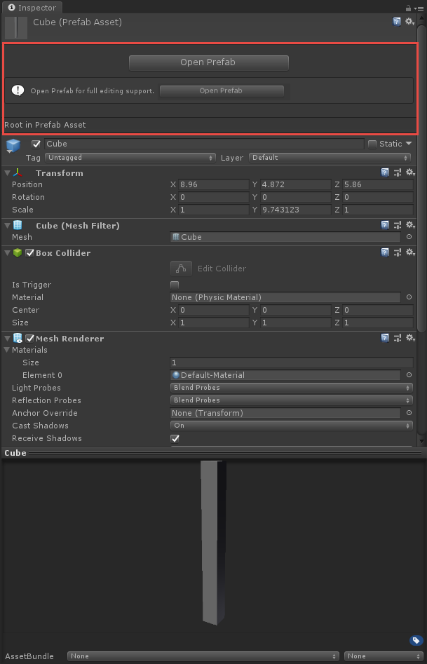 Preview build with limited Prefab Asset editing from Project browser - Unity Engine - Unity ...