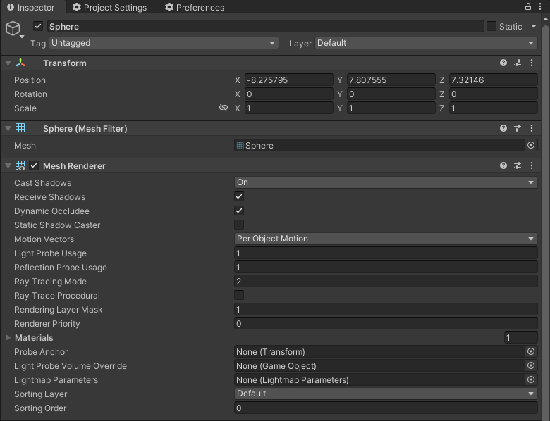 Mesh Renderer missing settings in the Inspector - Unity Engine - Unity Discussions