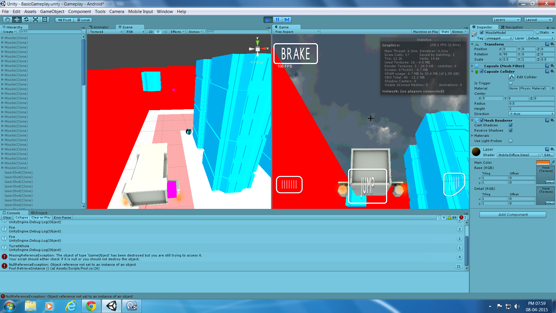 Missile GameObject being destroyed automatically! - Questions & Answers - Unity Discussions