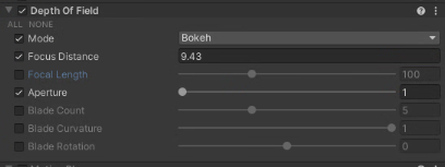 Does Focal Length of Depth of Field from Volume component in URP sync ...