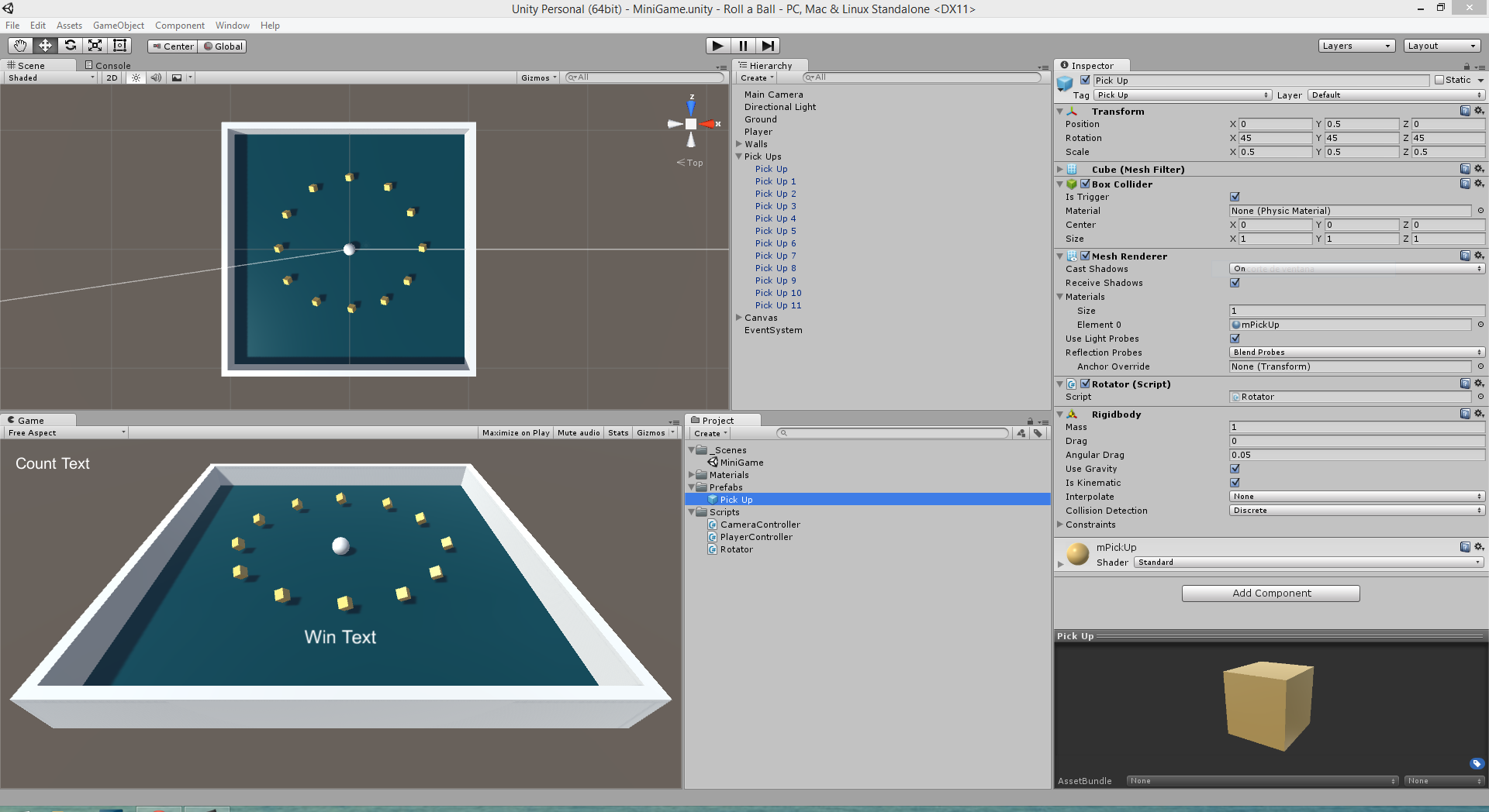 beginner pickup balls not working - Questions & Answers - Unity Discussions