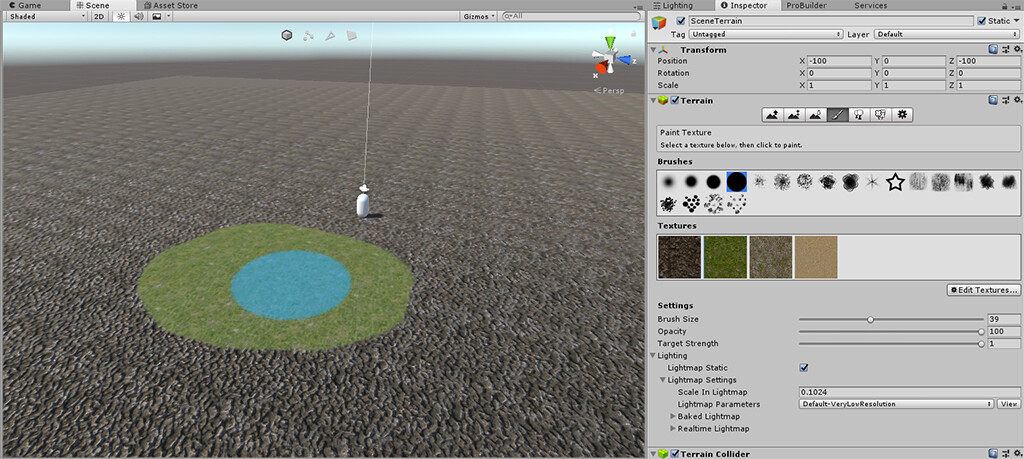 Different Renders Of Terrain Splat Protypes In Real Time Questions And Answers Unity Discussions