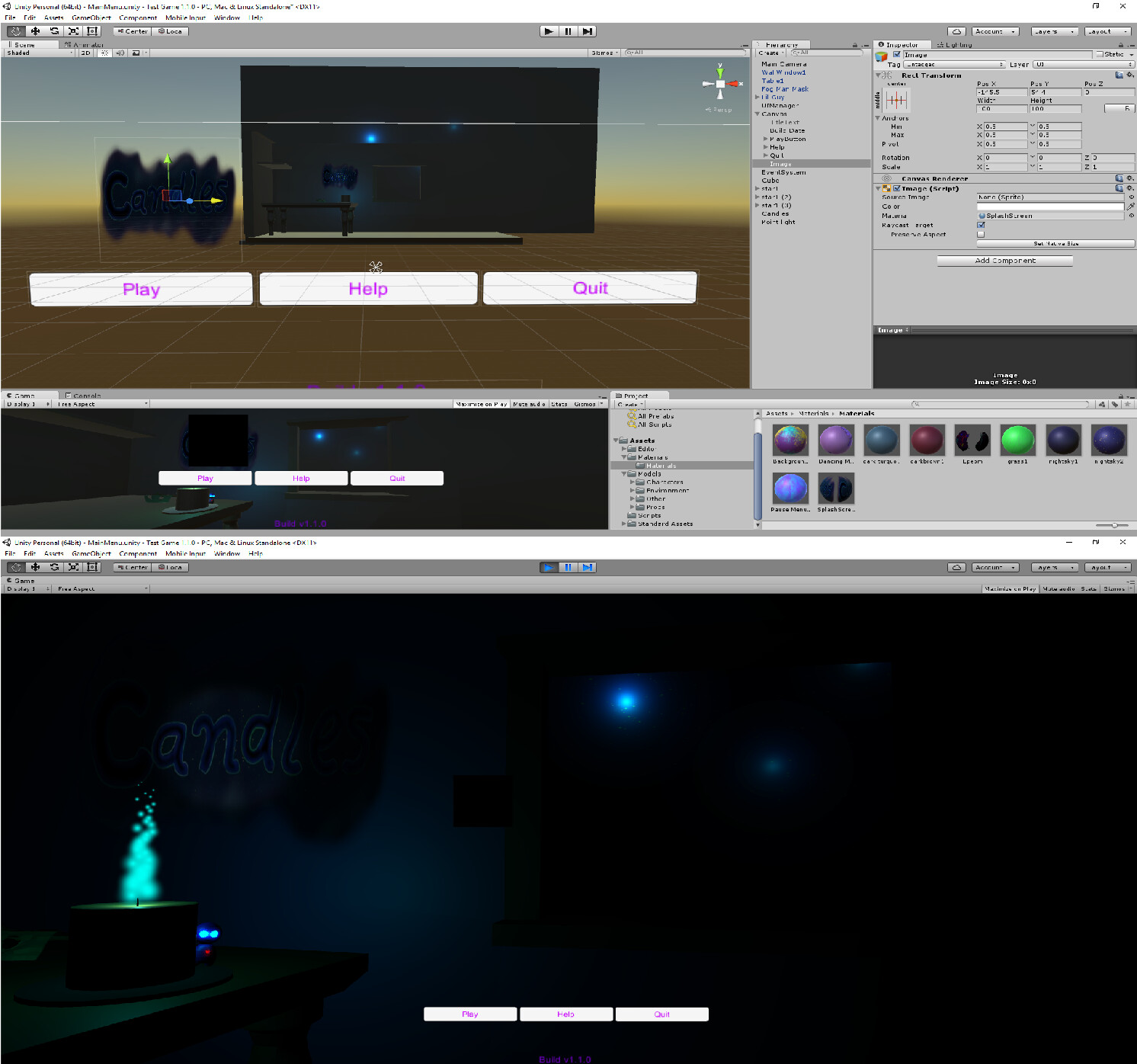 Plane image turns black when game runs? - Questions & Answers - Unity Discussions