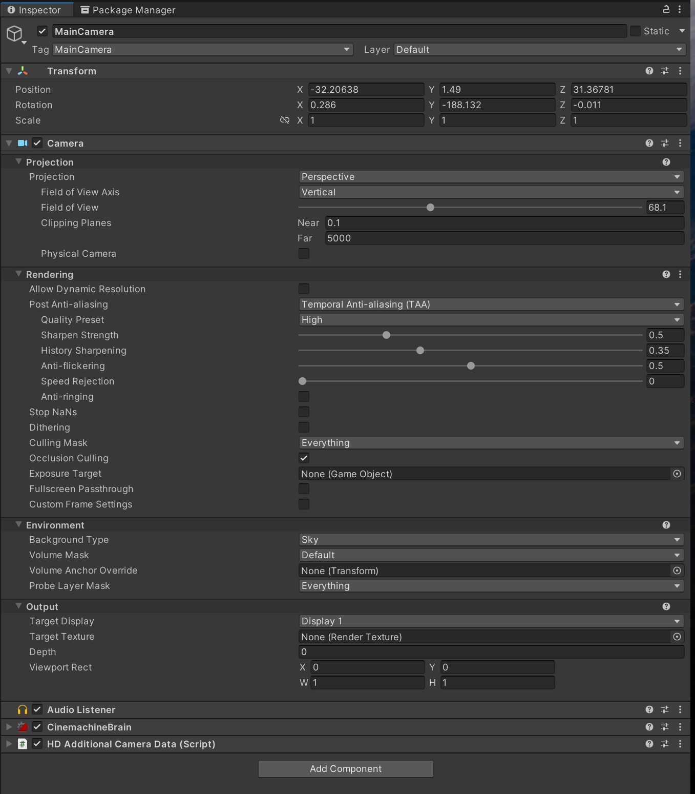 20222 Hdrp Camera Cannot Turn On Physical Camera Checkbox After Upgrade Unity Engine Unity 