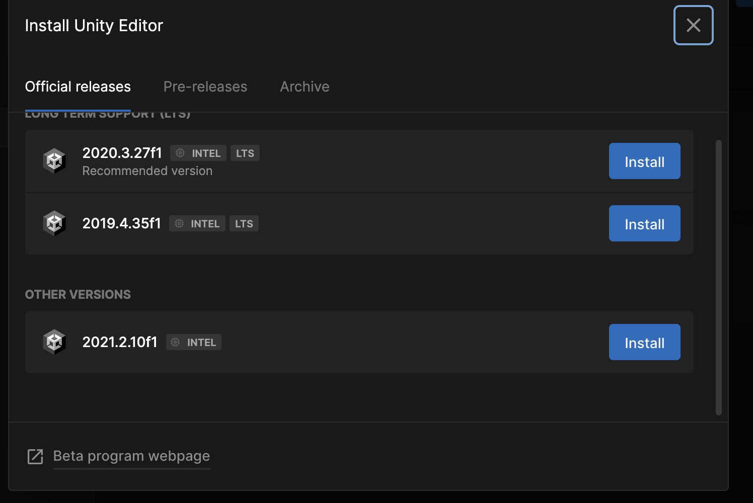 No 2021.2.10f1 Apple Silicon download available in Hub - Unity Engine - Unity Discussions